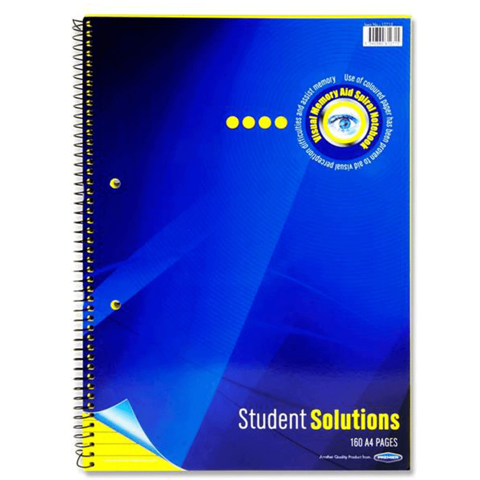 Visual Memory Aid A4 Yellow Paper Notepad Refill Dyslexia Lined Writing ...