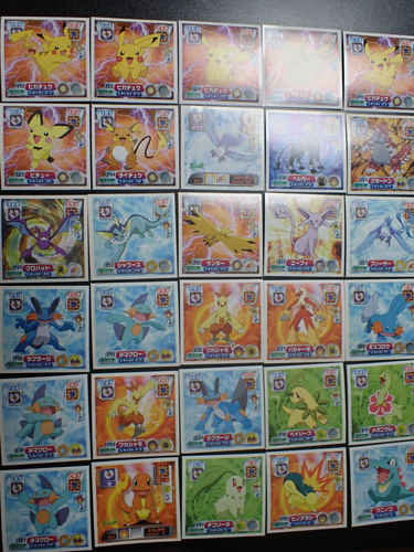 Pokemon Amada ADV Sticker Non Holo x30 Espeon Vaporeon Pikachu etc ...