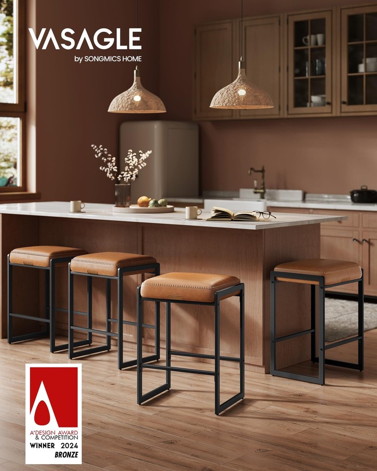 EKHO Collection - Bar Stools Set of 2, Counter Height Bar Stools ...