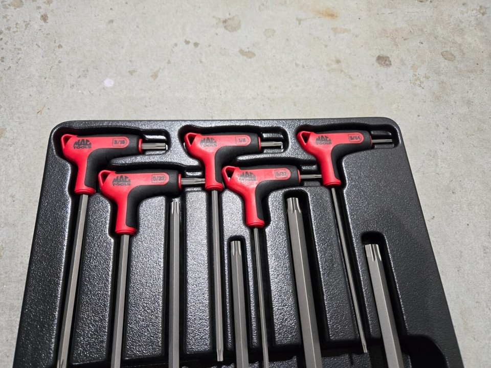 Mac Tools 9-PC. R.B.R.T. SAE T-Handle Hex Key Set SHKT9RBRT | eBay