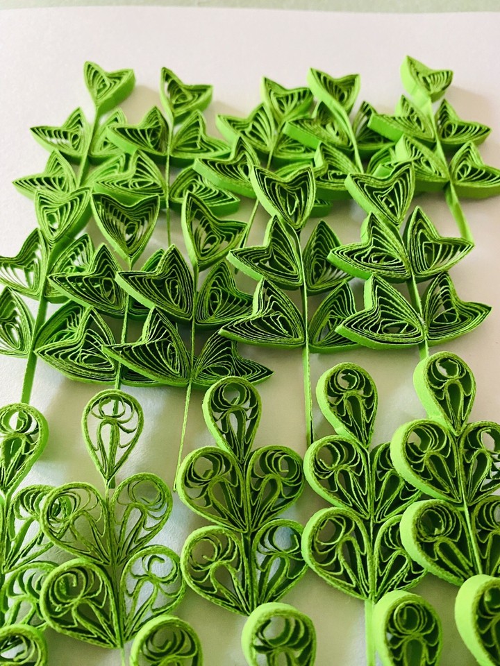 DIY Paper Quilling Leave Bunch Handmade Scrapbooking Craft Wall Art New ...