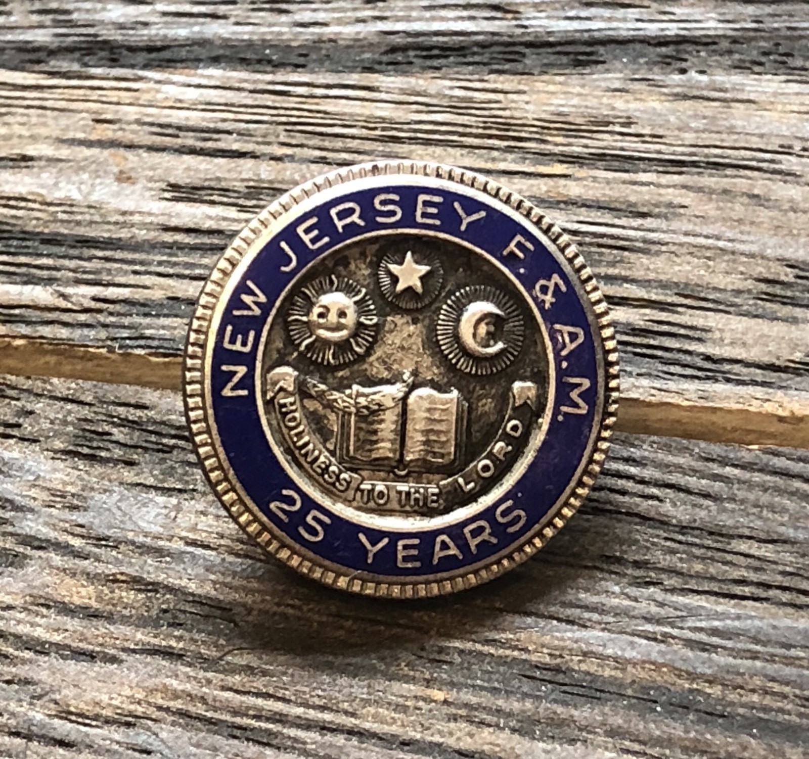 Vintage New Jersey F. & A.M. 25 Years Masonic Pin Silver | eBay