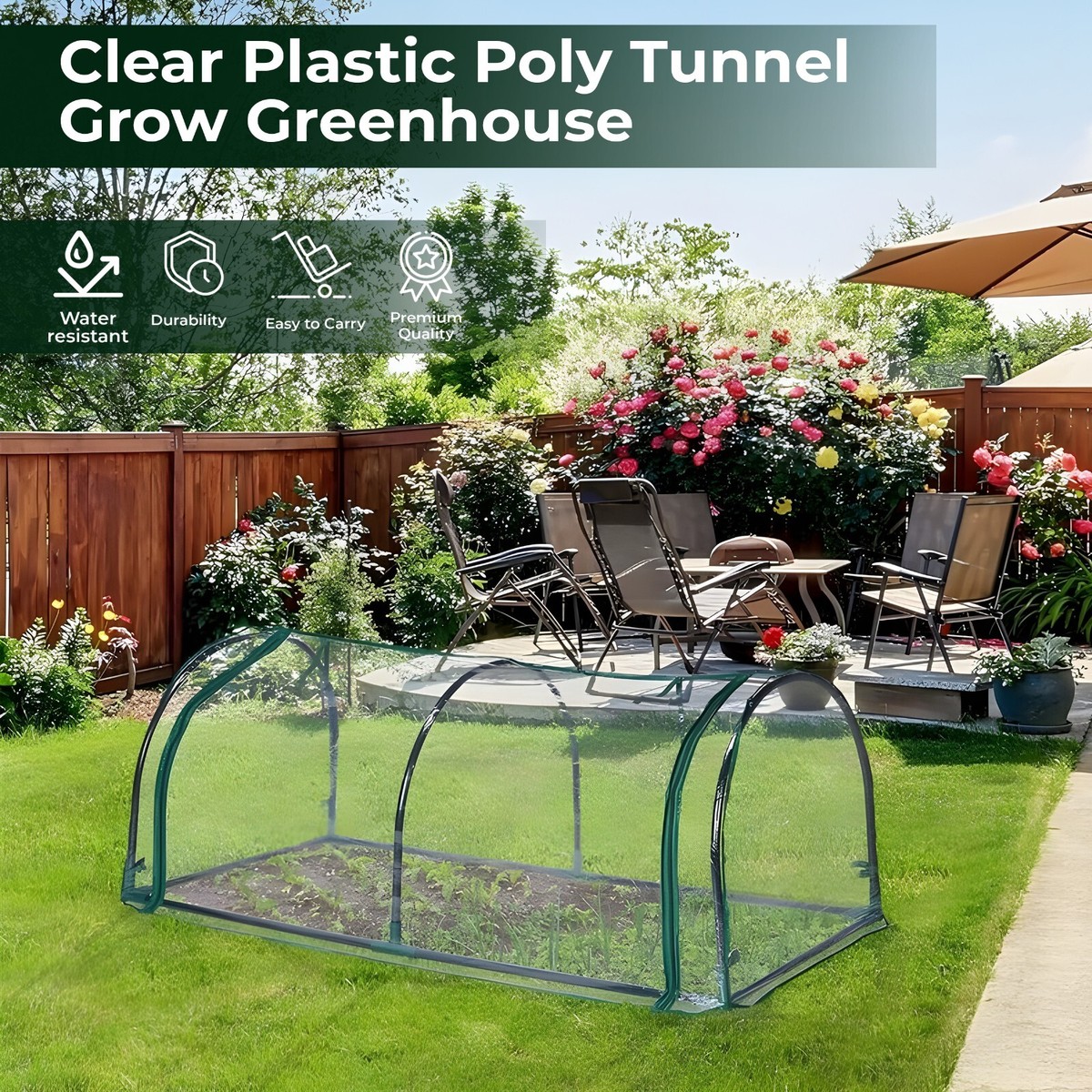 Pvc Greenhouse Hoop Tunnels 60Pcs Greenhouse Hoops Grow Tunnel Kit