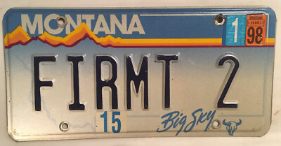 Vanity FIR FOR MT 2 license plate Christmas Tree Pine Yellowstone Park ...