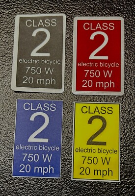 Class 2 e-bike decal 750w 20mph | eBay
