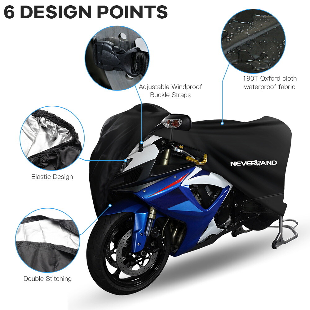 Waterproof Motorbike Motorcycle Bike Cover Heavy Duty For Winter ...
