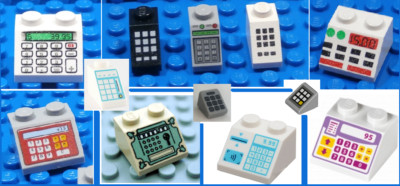 LEGO Cash Register & Keypad Slopes ~ Printed Pattern ~ U pick ~ NEW | eBay