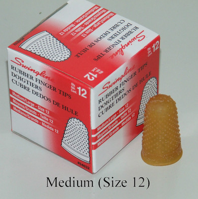 Rubber Finger Tips (Thimbles), Size-12 (Medium),Count=12, Free Shipping ...