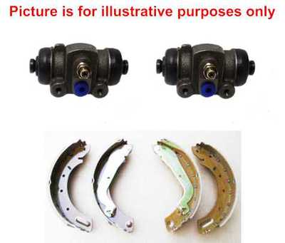 Rear Brake Shoes Set+Pair Of Wheel Cylinders For Mitsubishi L200 K74 2 ...