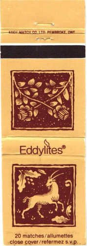 Eddylites Matches Goat and Flowers Vintage Matchbook Cover | eBay