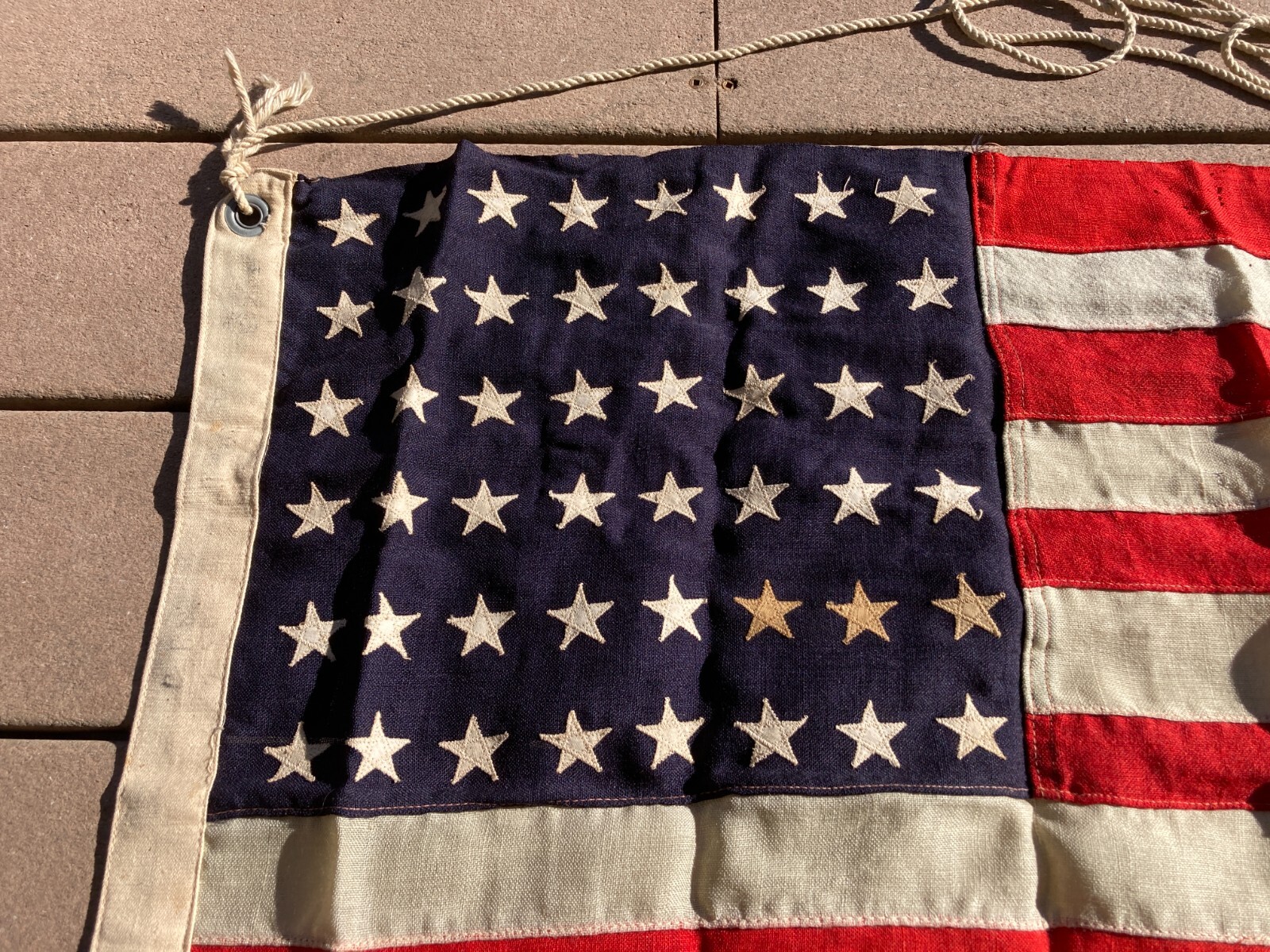 Small WW2 USN US Navy 48 Star Naval Nautical Ensign Flag Field Gear | eBay