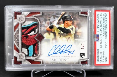 2023 Transcendent GABRIEL MORENO Rookie Patch Auto 1/1 SNAKE EYE PSA 8 ...