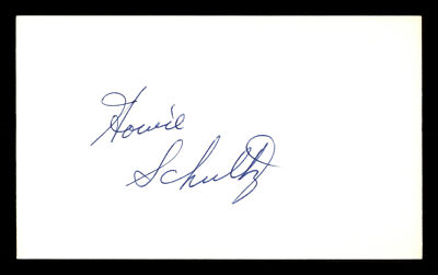 Howie Schultz Autographed Signed 3x5 Index Card Brooklyn Dodgers 174246 ...