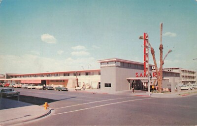 Postcard Arizona Phoenix Sahara Hotel Fire Hydrant Old Cars c1950's ...