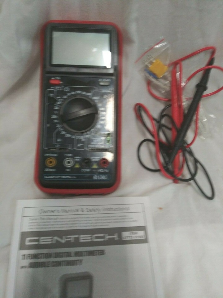 Cen-Tech 11 Function Digital Multimeter with Audible Continuity 36 ...