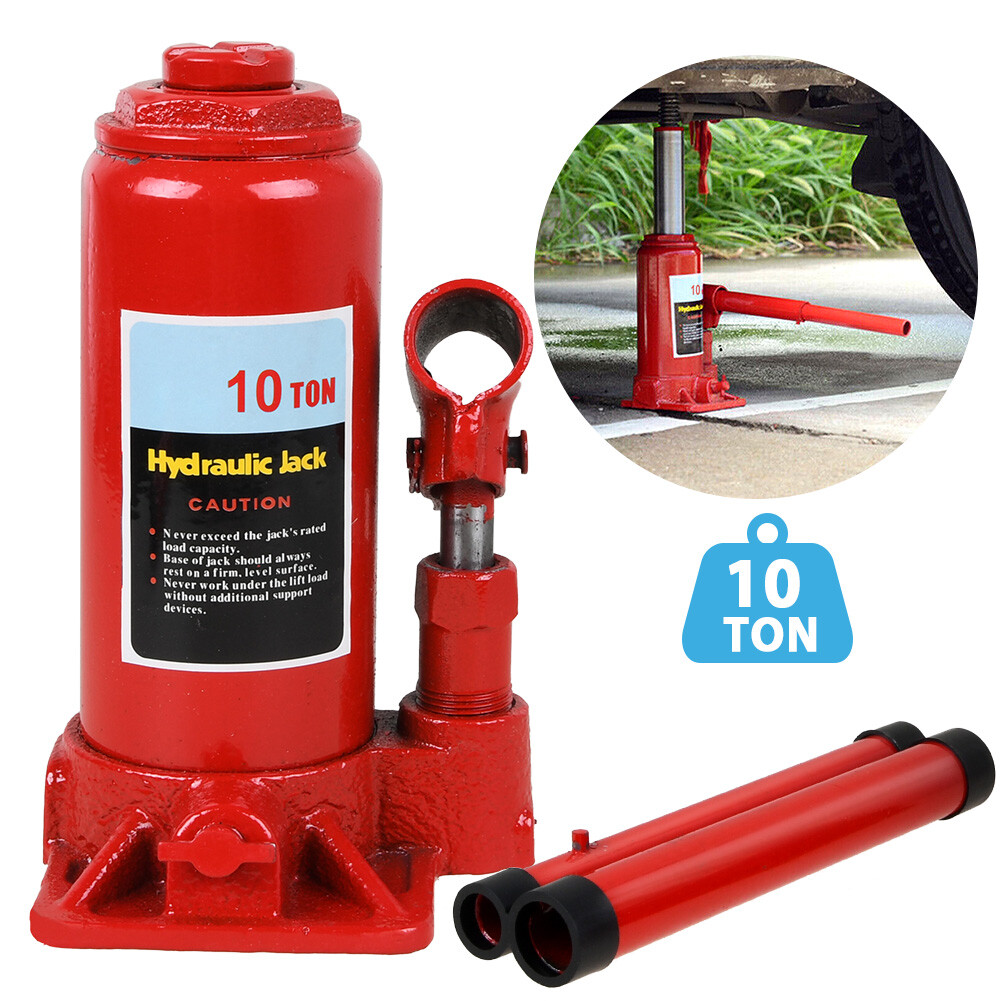 10 Ton Bottle Jack Heavy Duty Hydraulic Lifting Ram Car Van Boat Truck ...