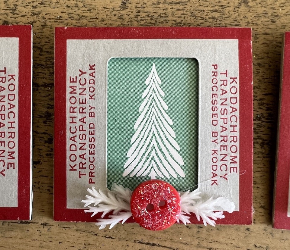 Vintage Christmas Magnets Ephemera Slides Winter Tree Candle Lot Of 3 ...