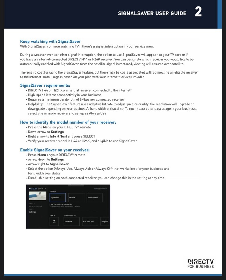 DIRECTV H26K with Streaming Backup and 4K for Businesses only DIRECT TV ...