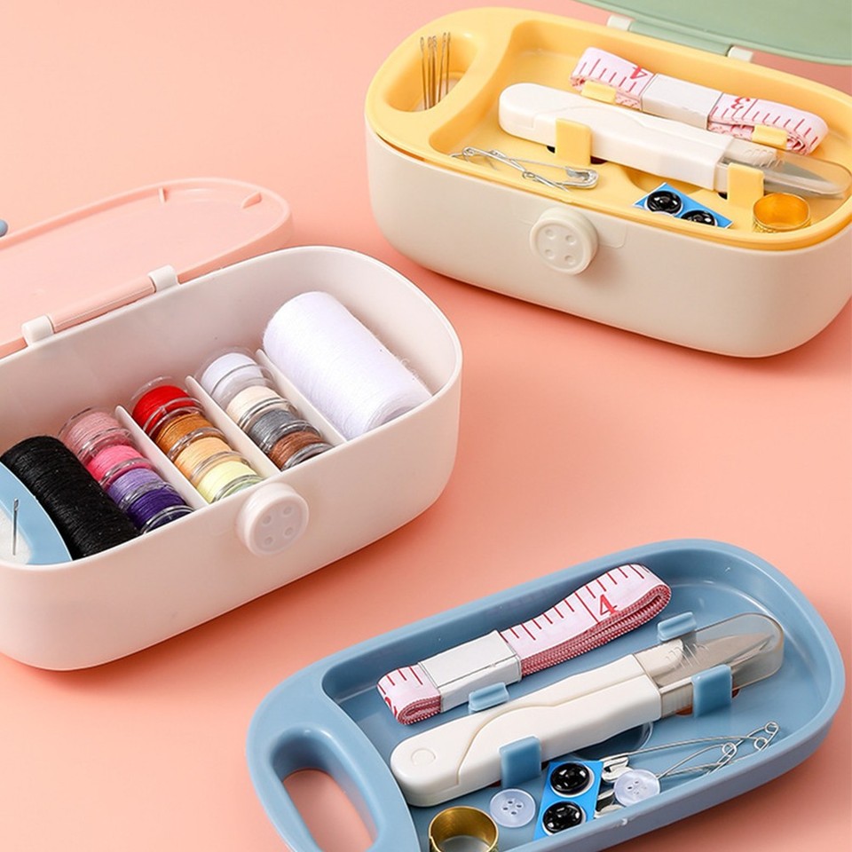 Needle and Thread Set Portable Mini Sewing Storage Box Accessories ...