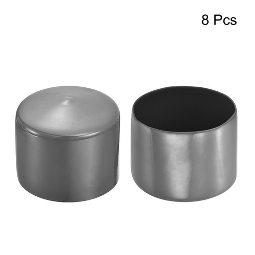 8pcs Rubber End Caps 70mm ID Vinyl Round End Cap Thread Protectors Dark ...