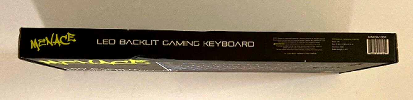 Menace LED Backlit Gaming Keyboard RGB Backlight USB Wired Anti ...