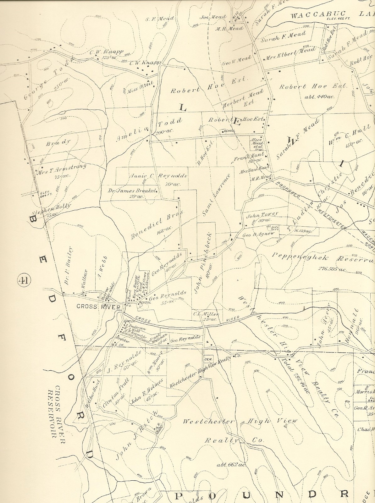Lewisboro South Salem Poundridge Cross River NY 1911 Maps Homeowners ...
