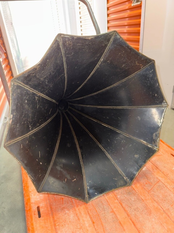 Antique Thomas A. Edison Phonograph 10 panel Standard Horn 32" x 19" | eBay