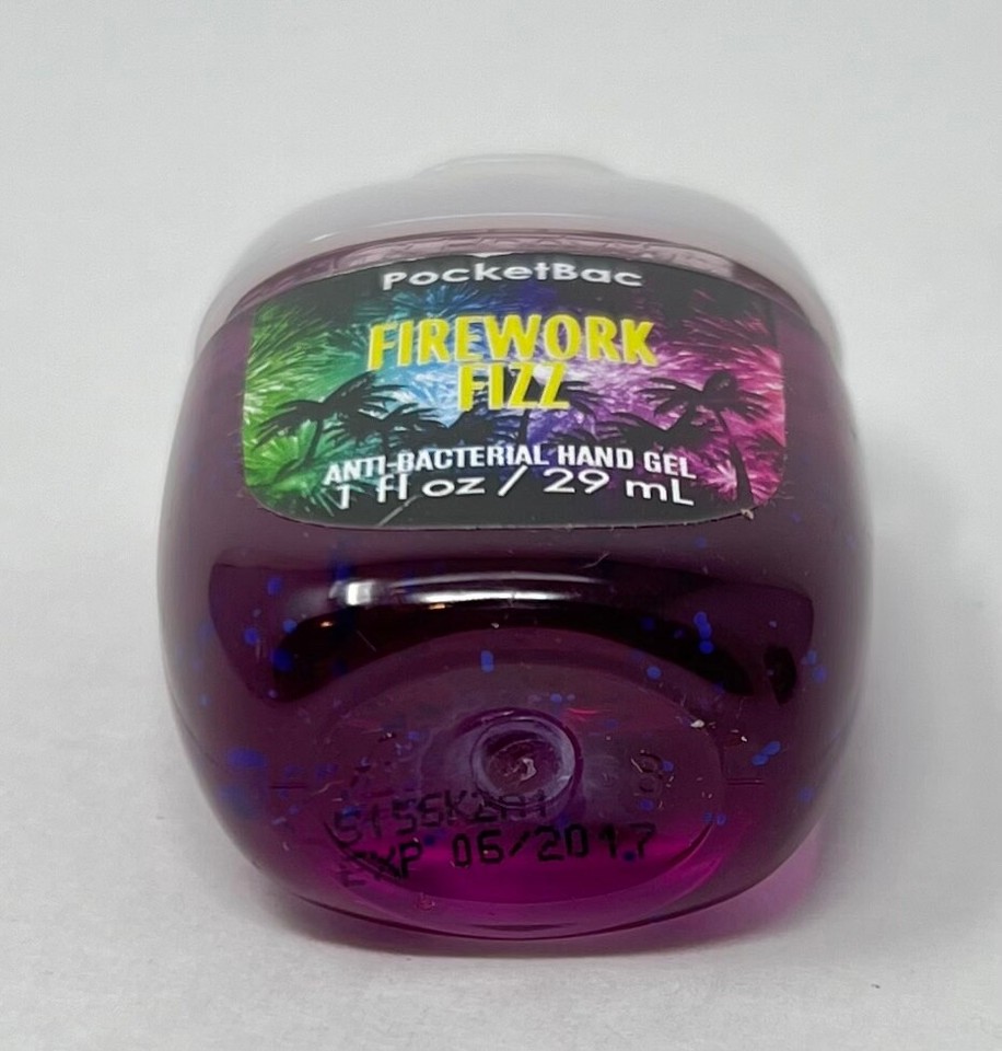 1 BATH & BODY WORKS FIREWORK FIZZ POCKETBAC ANTI BACTERIAL HAND GEL ...