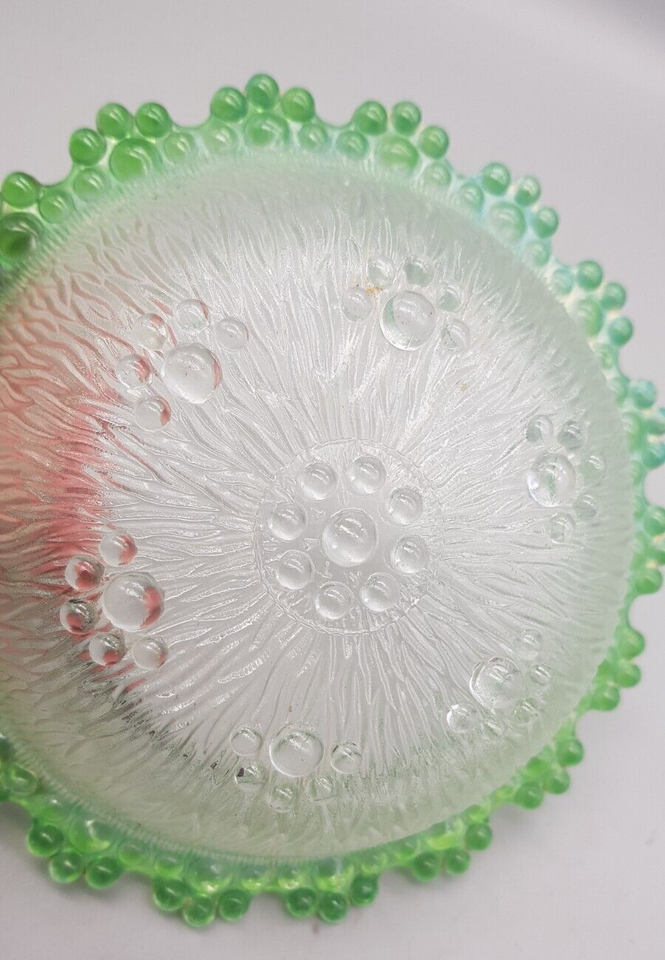 Vtg Set of 4 Italian Masserini Barocco Glass Bobble Edged Dessert ...