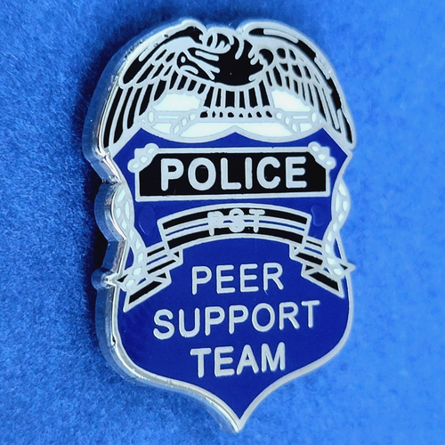 POLICE PEER SUPPORT PIN, #1004: Silver color plated finish | eBay
