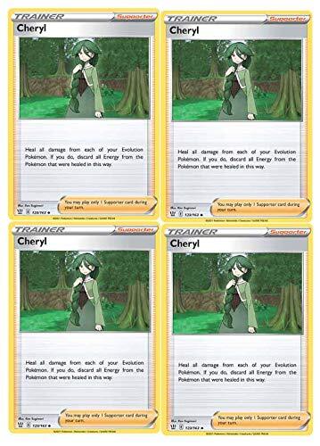Cheryl 123/163 - Battle styles x4 Supporter Pokemon Trainer Card ...