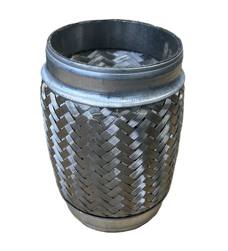 89mm - 3 1/2" Inlet X 6" Long - Double Braided Stainless Steel Bellow ...