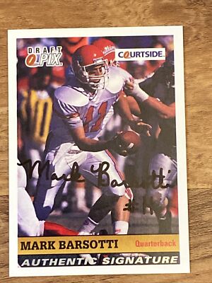 1992 Courtside #34A Mark Barsotti ERR Certified Autographed Card Fresno ...