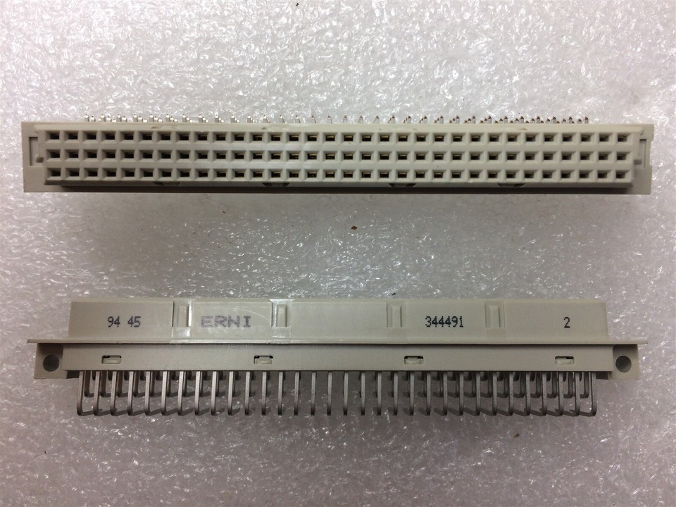 344491 ERNI CONNECTOR DIN 64POS THRU HOLE 4 PIECES | eBay
