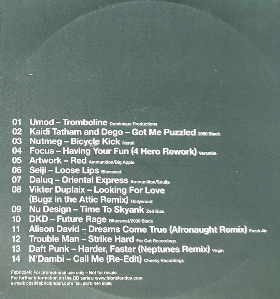 FABRIC LIVE 12 - BUGZ IN THE ATTIC - CD - " NEW " DAFT PUNK, UMOD | eBay