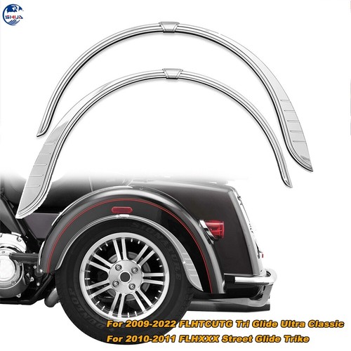 Chrome Fender Flares Skirts Trim Accent For Harley Tri Glide Ultra ...