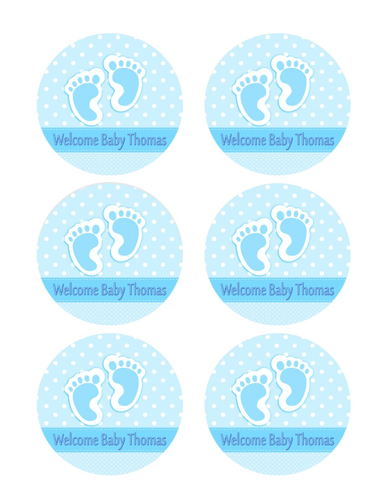 Blue Baby Feet Foot - Edible Cake Topper OR Cupcake Topper, Decor | eBay