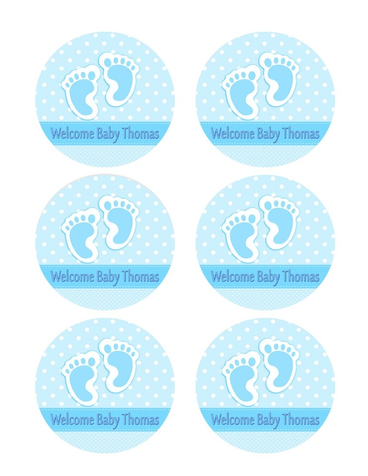 Blue Baby Feet Foot - Edible Cake Topper OR Cupcake Topper, Decor | eBay