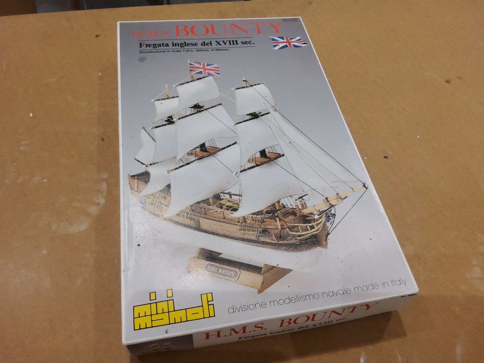Mini Mamoli HMS Bounty 1:135 MM01 Model Boat Ship Kit with pre-carved ...