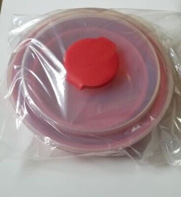 NEW Pampered Chef Microwave Popcorn Maker (#1457) Red Silicone Bowl ...