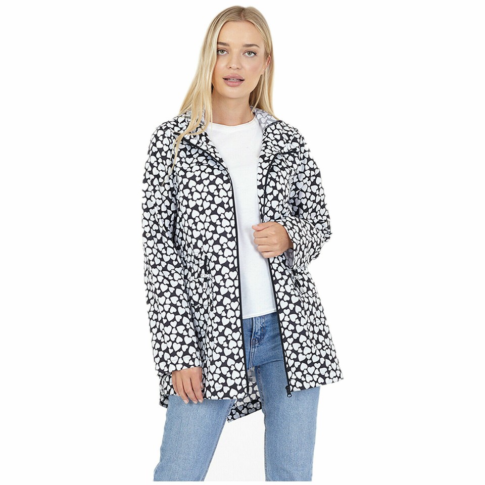 LADIES RAIN MAC WOMENS SHOWER RAINCOAT GIRLS FISHTAIL FESTIVAL KAGOOL ...