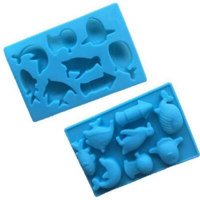 8 Ocean Fish Penguin Dolphin Whale Silicone Mould Chocolate Jelly Ice ...