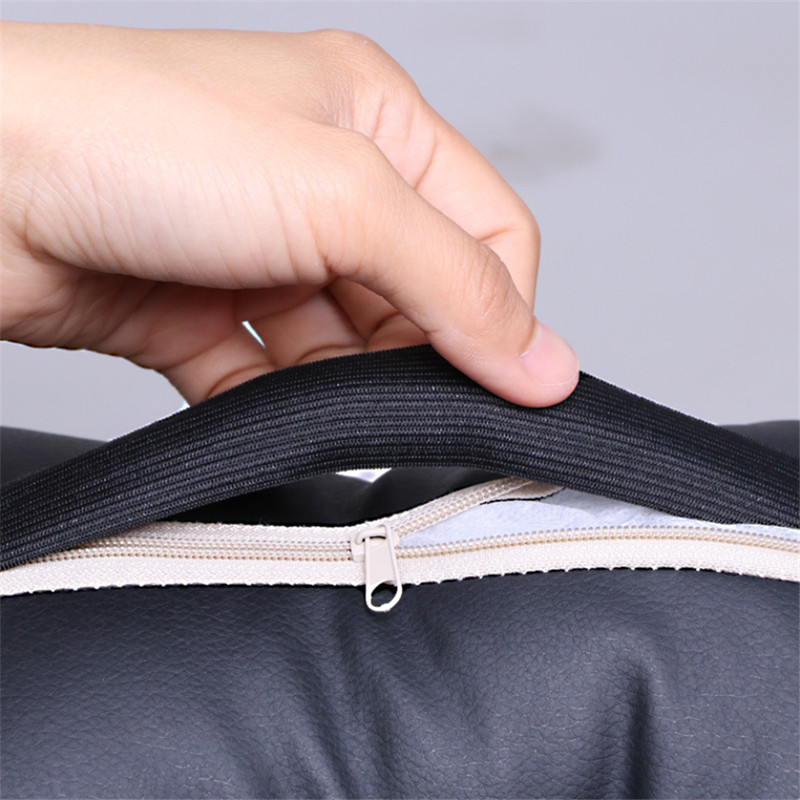 Car Seat Headrest Pad Pillow PU leather Knitted Neck Rest Support ...