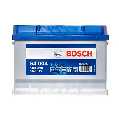 Bosch S4004 S4 075 12V Car Battery 4 Year Guarantee 60Ah 540CCA 12V 0/1 ...