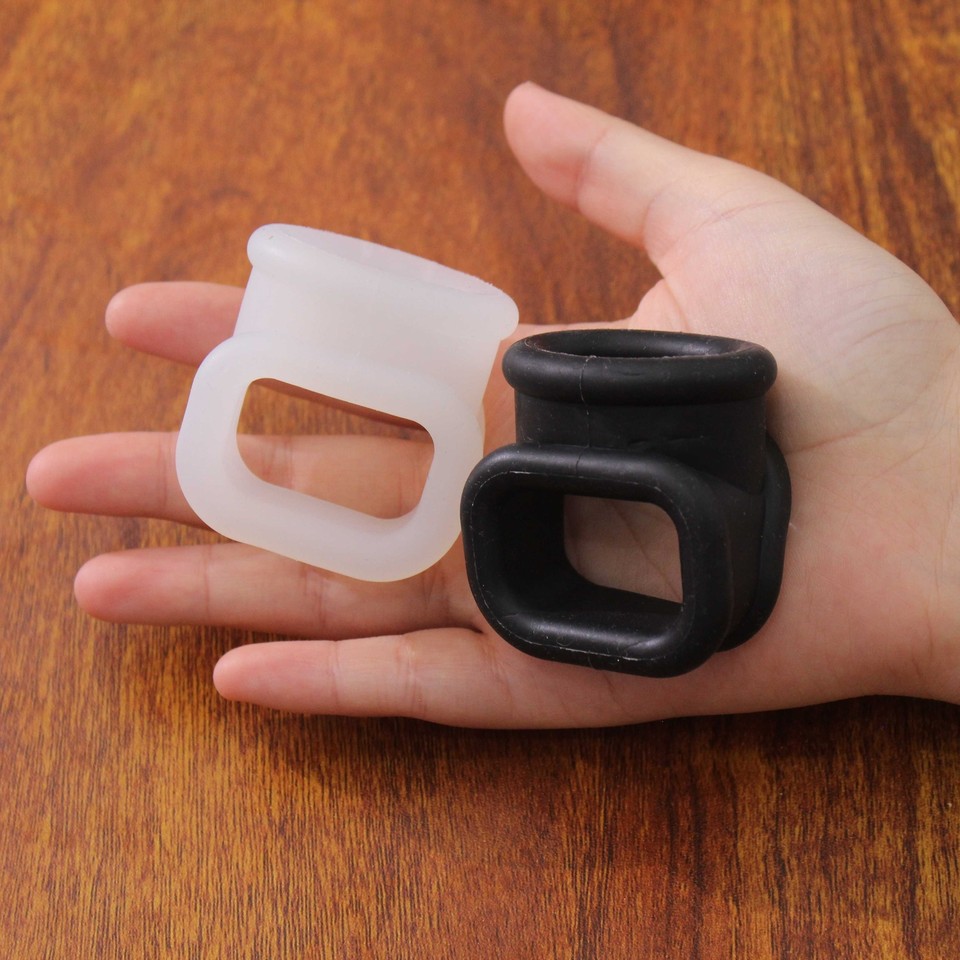 Male Men Soft Scrotum Testicle Squeeze Rings Cage Stretcher Enhancer ...