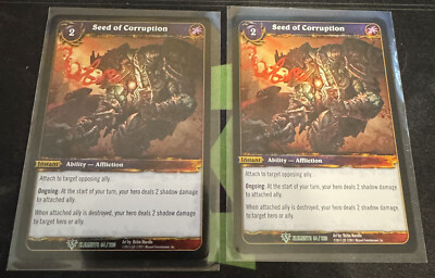 Seed of Corruption X2 War of the Elements WOW World of Warcraft TCG ...