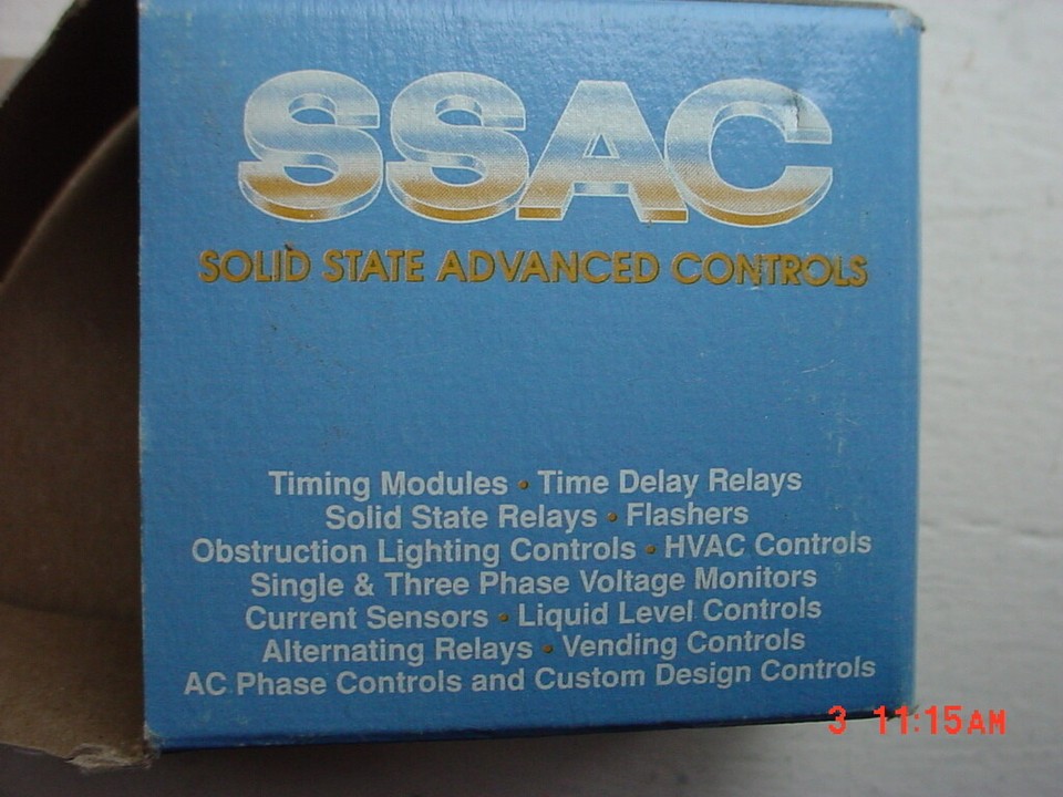 SSAC Solid State Timer P/N KSDU71600 Time Delay 600 Sec. | eBay