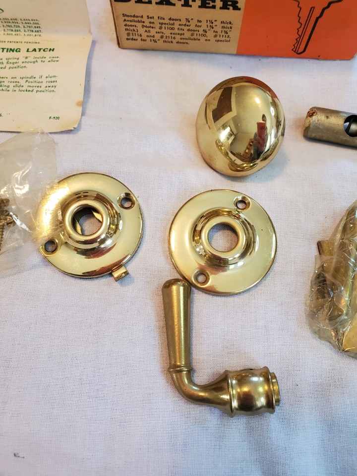 Vintage Dexter Screen Storm Door Lock Bronze Brass Finish 1159 | eBay