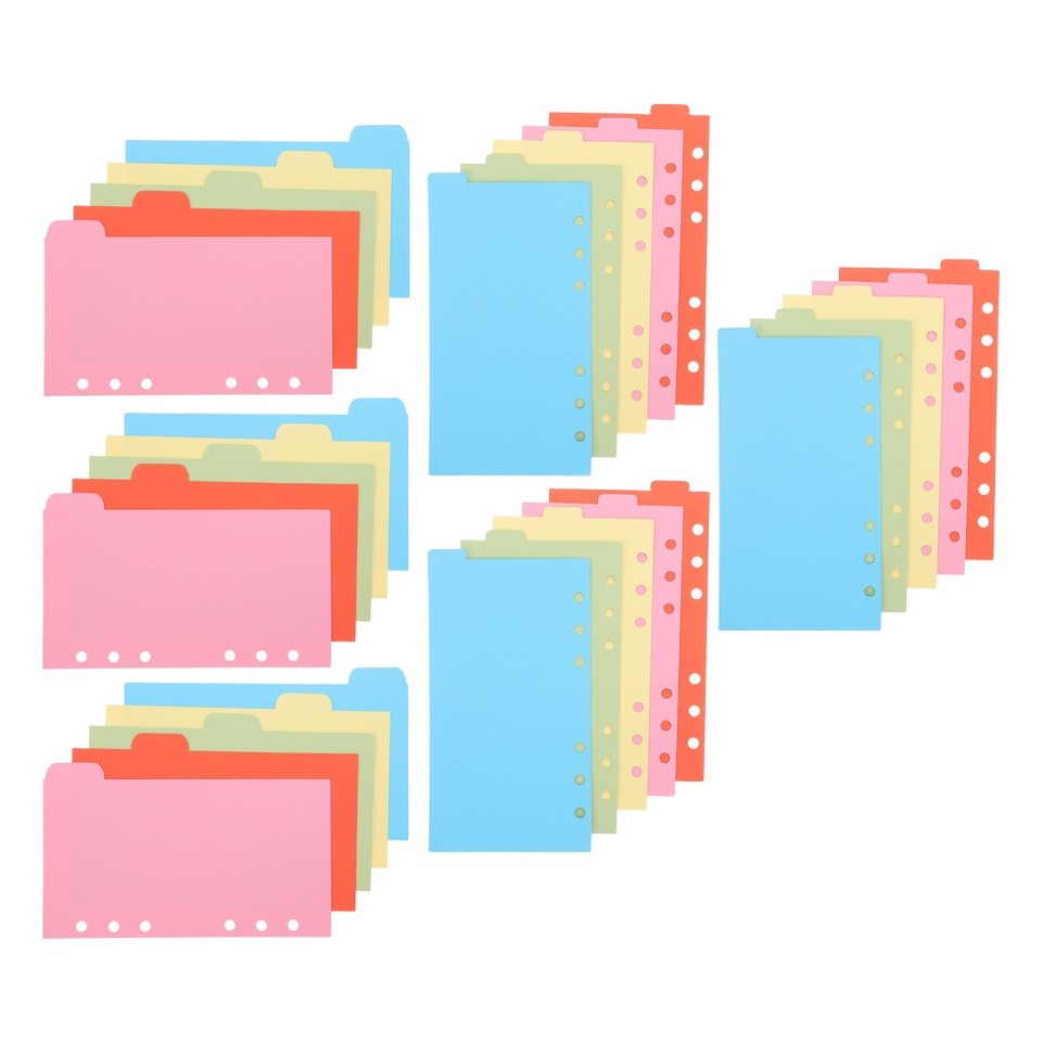 6 Set Binder Partition Folder Tabs for Binders Index Divider Page | eBay UK