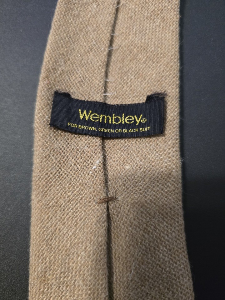 Vintage 1950s Wembley Wool Tie Tan Brown Tweed Textured Necktie 59” USA ...